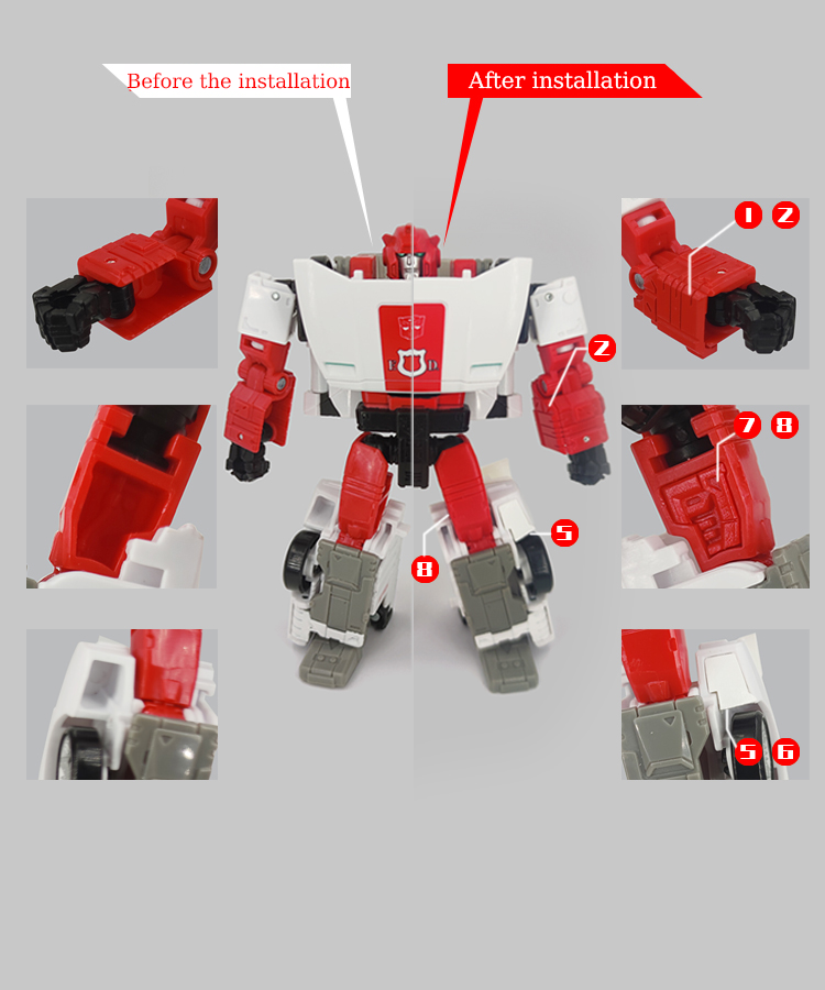 Transformers TF-007 DIY Upgrade kit FOR Red Alert – Aoiheyaus